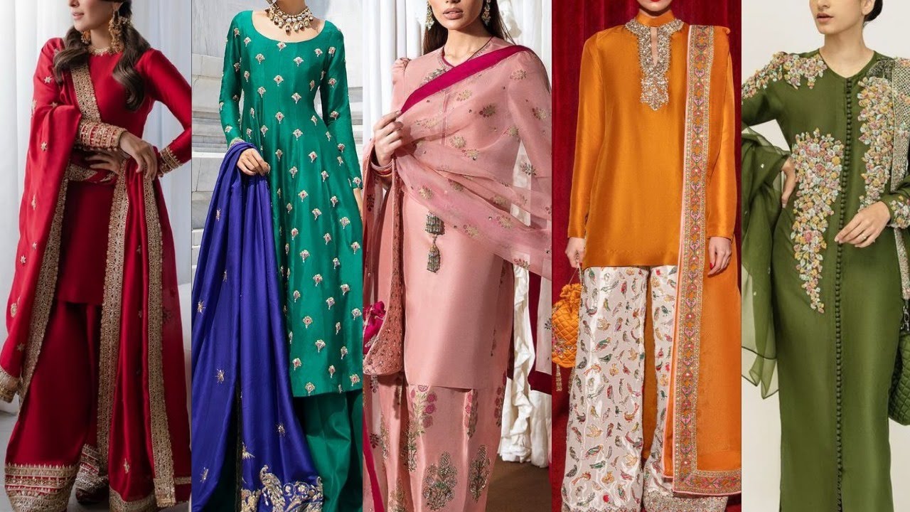 New plain silk dress designing ideas| Silk dress ideas| Fancy dress ...