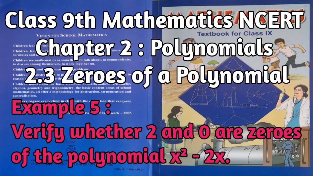 Class 9th Mathematics NCERT Chapter 2 Polynomials 2.3 Zeroes of a ...