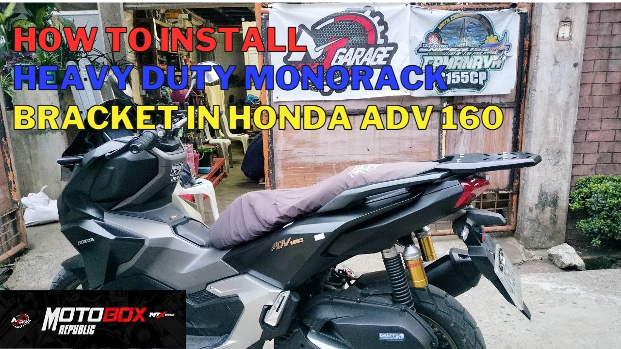 Installing Heavy duty monorack bracket in Honda Adv 160 - YouTube