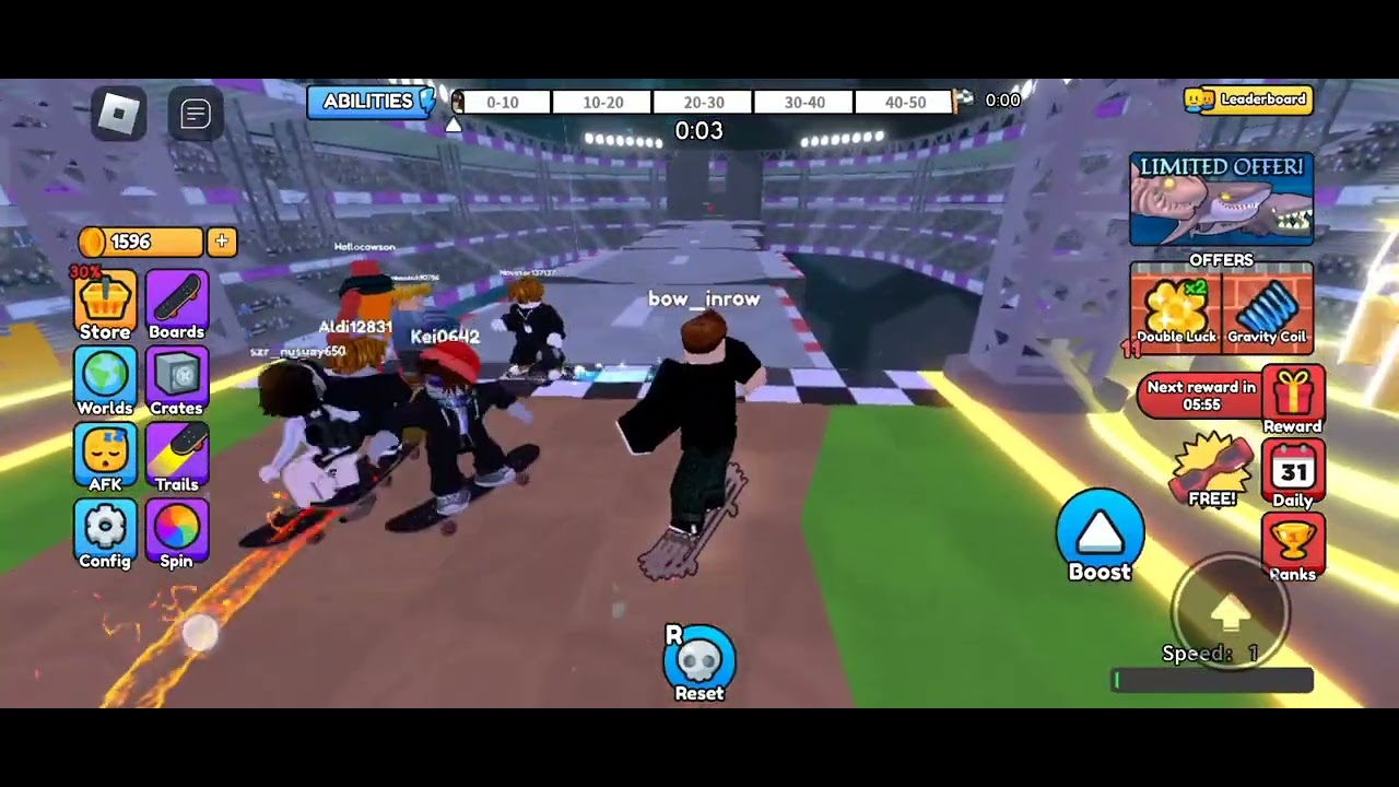 i played skateboard race game - YouTube