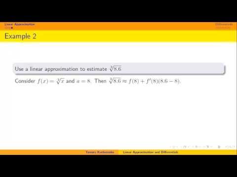 Linear Approximation and Differentials - YouTube