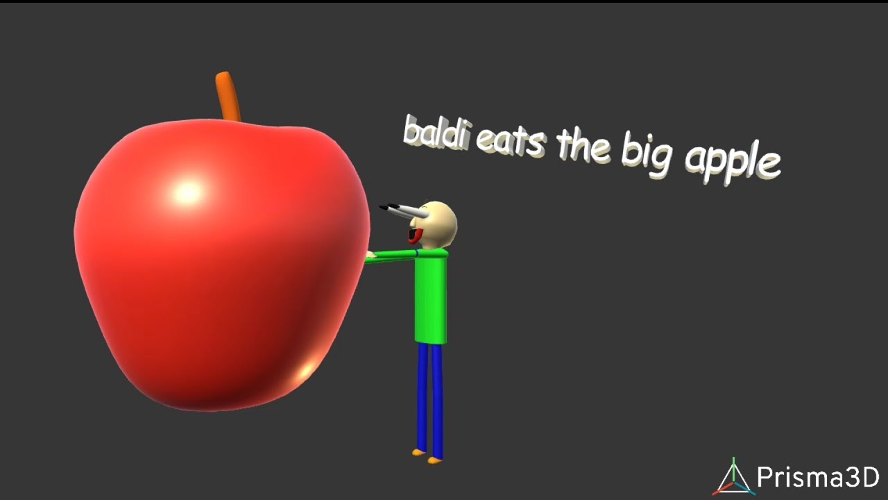 baldi eats the big apple - YouTube