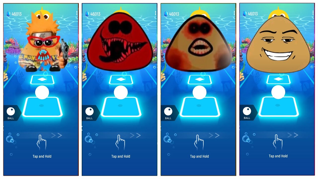 Pou Horror 🆚 Pou Naruto 🆚 Pou Fnf 🆚 Pou Animation Tiles Hop EDM Rush 🎶 ...