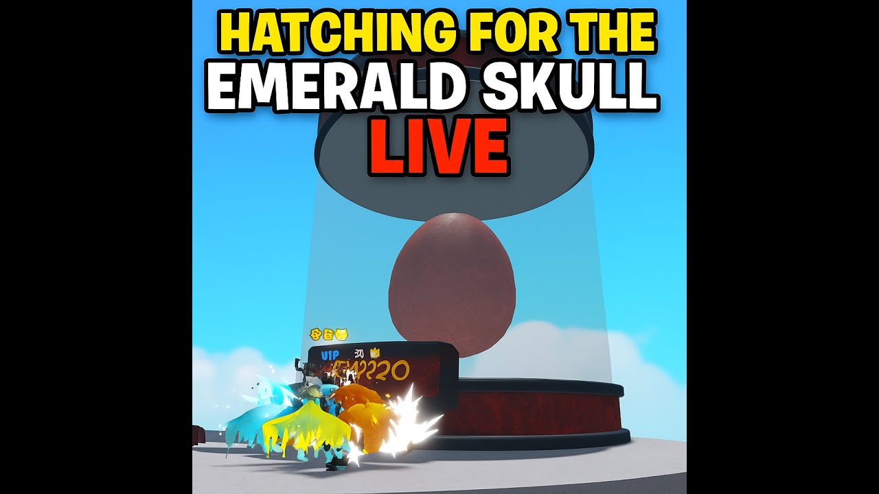 *LIVE* Hatching for the Void Emerald Skull in Saber Simulator (DAY 1) - YouTube