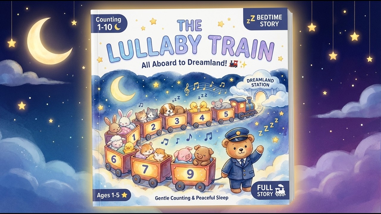 The Lullaby Train 🚂 | Counting Bedtime Story 1 to 10 | Sleep Stories ...