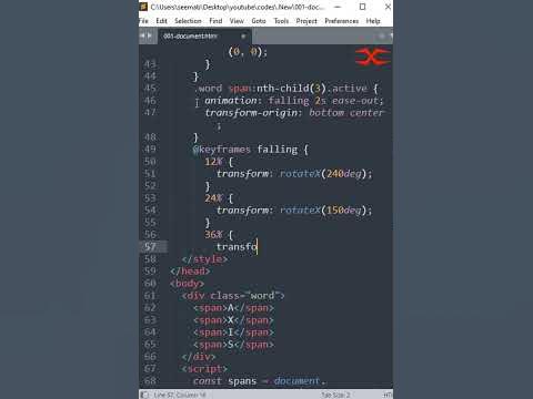 Letter Animation | HTML CSS JavaScript - YouTube