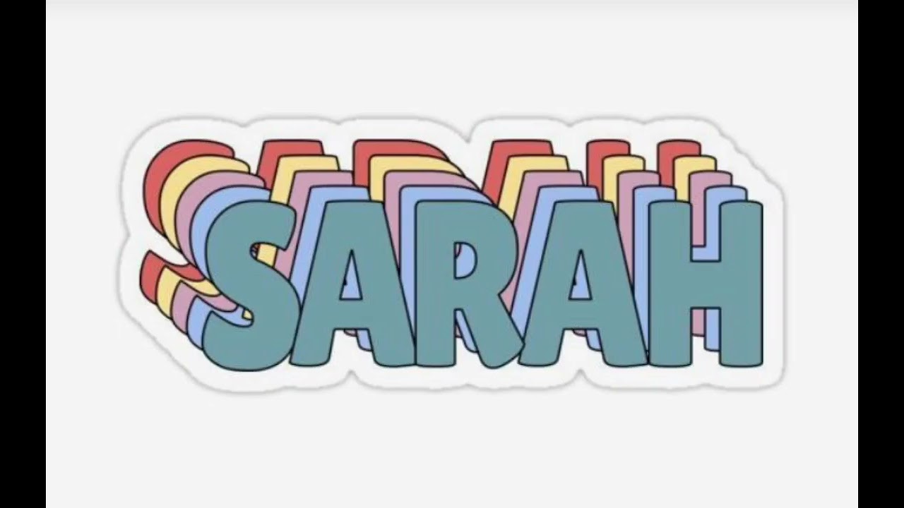 The Name Sarah In Different Fonts