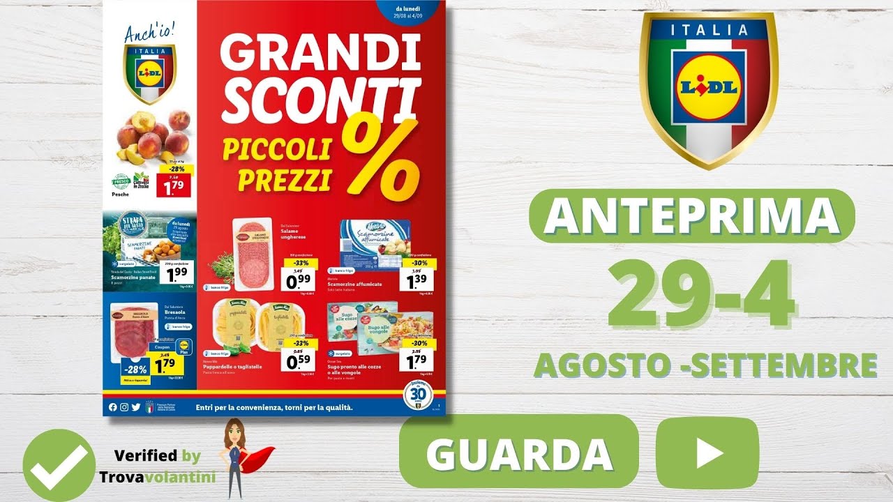 VOLANTINO LIDL dal 29 agosto al 4 settembre 2022 #anteprima - YouTube