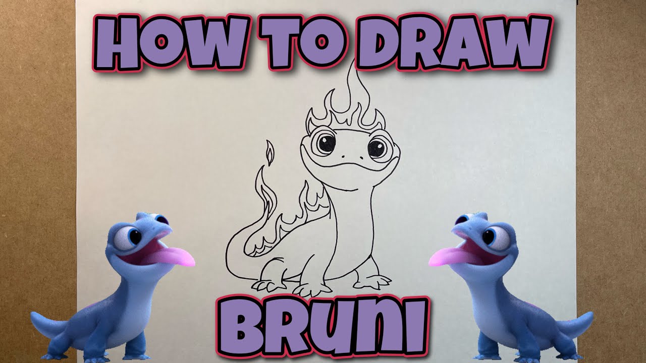 HOW TO DRAW BRUNI | FROZEN 2 | Easy Step-by-Step Tutorial | FOR KIDS ...