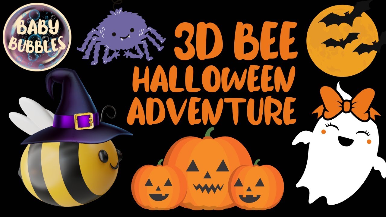 BABY SENSORY HALLOWEEN VIDEO. High Contrast Video. 3D Bee Halloween ...