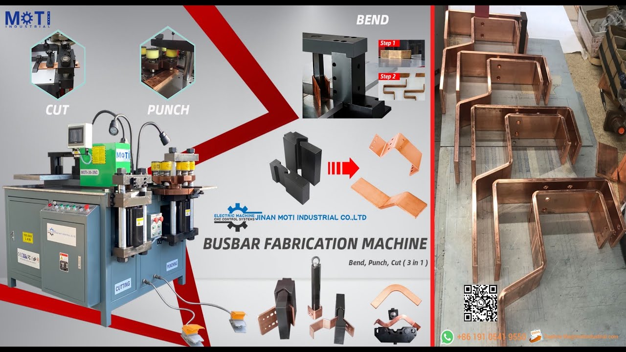 Bending Display of MOTI CNC Busbar Processing Machine - YouTube