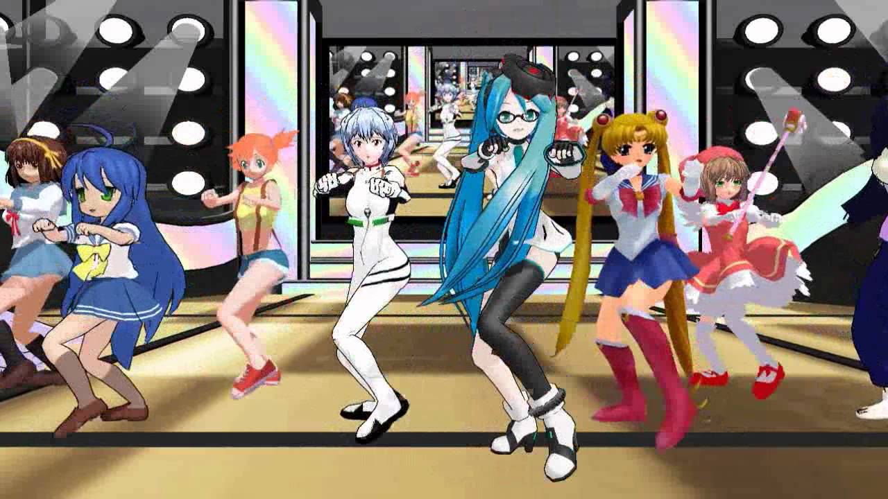 MMD Anime Girls - Mikku Miku ni Shite Ageru - YouTube