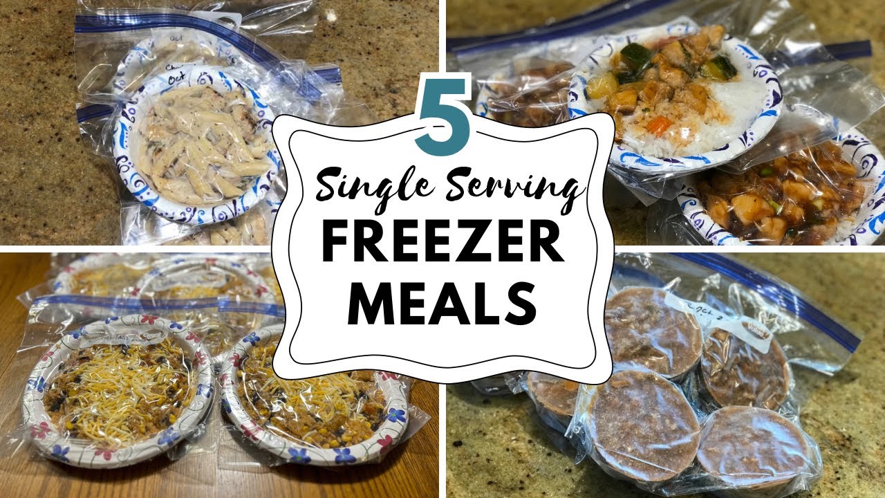 INDIVIDUAL Homemade Freezer Meals | 5 DIFFERENT Meal Ideas - YouTube