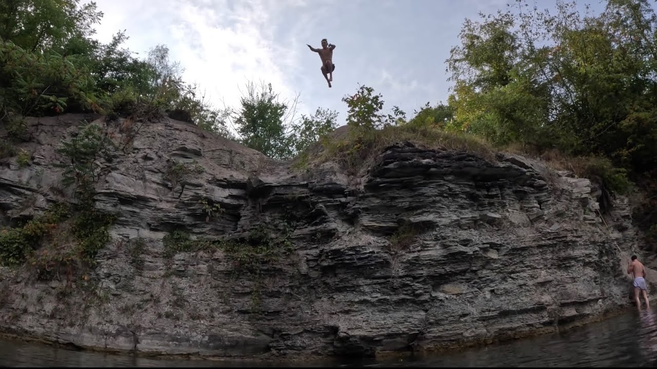 Cliff Jumping Stateline Quarry 2024 - YouTube