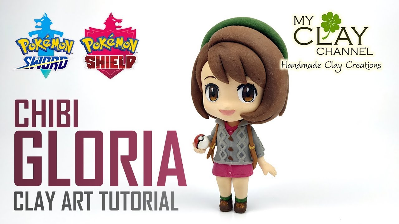 How to make Chibi Gloria (Yuuri ユウリ) - Pokémon Sword and Shield - Clay ...