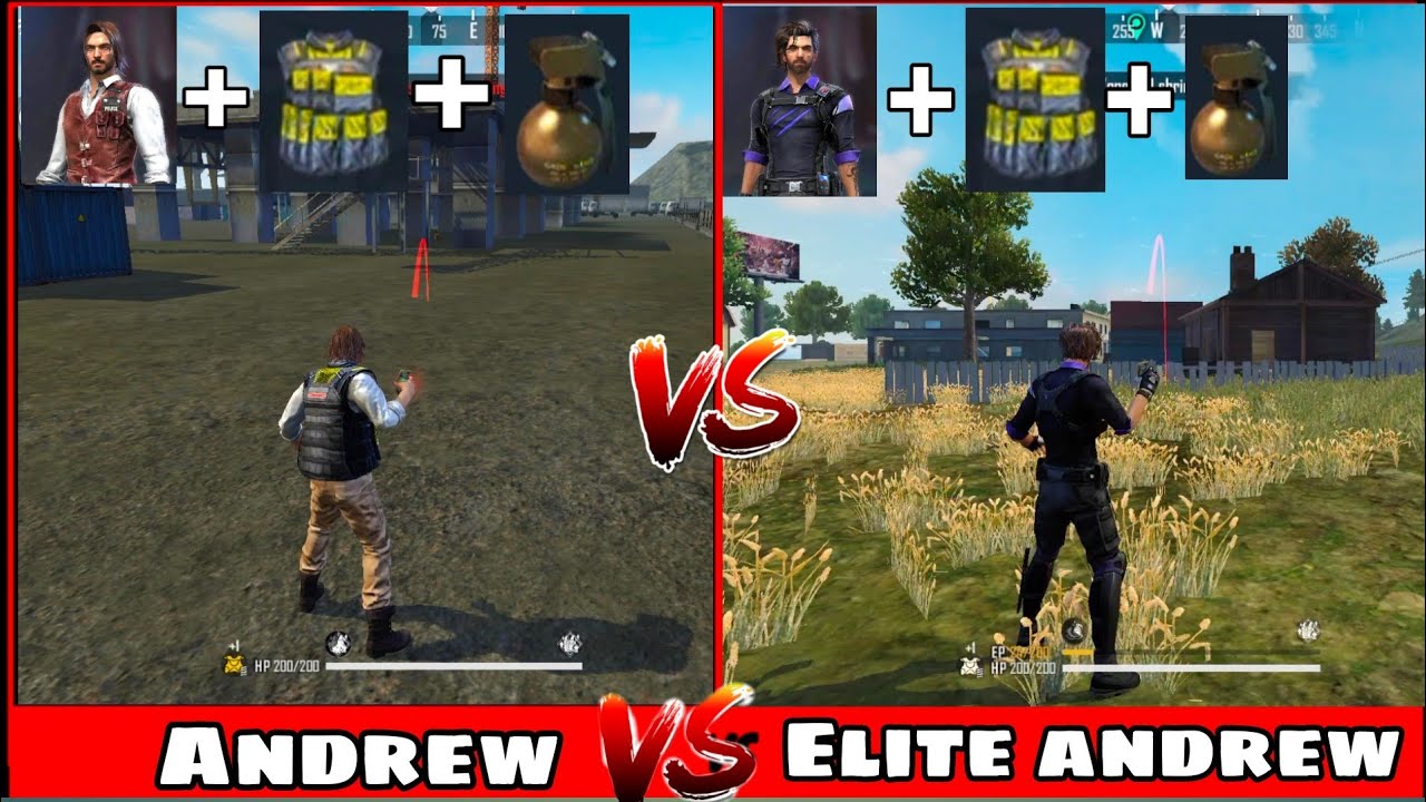 ANDREW VS ELITE ANDREW ABILITY TEST FREE FIRE | SAMSUNG,A3,A5,A6,A7,A9 ...