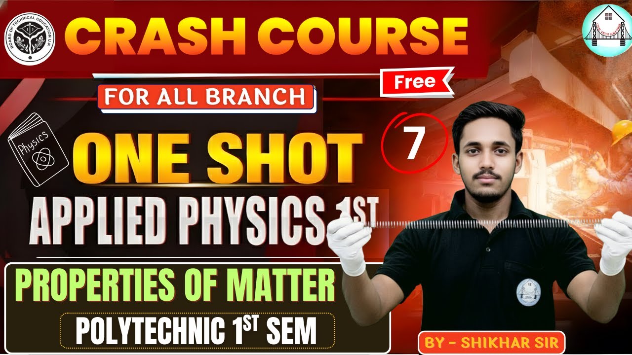 Crash Course | Apllied Physics -1st | Properties of Matter | Unit-6 ...