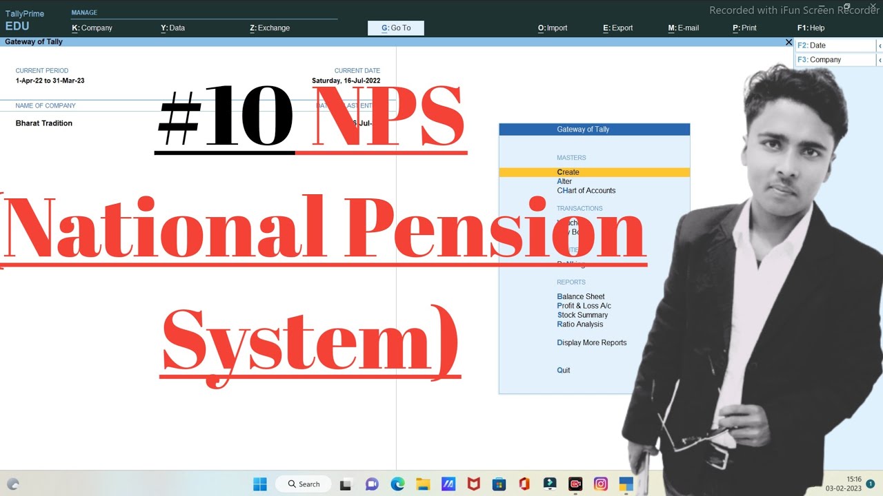 #10 NPS (National pension system) in salary | NPS Entry & calculation in tally prime - YouTube
