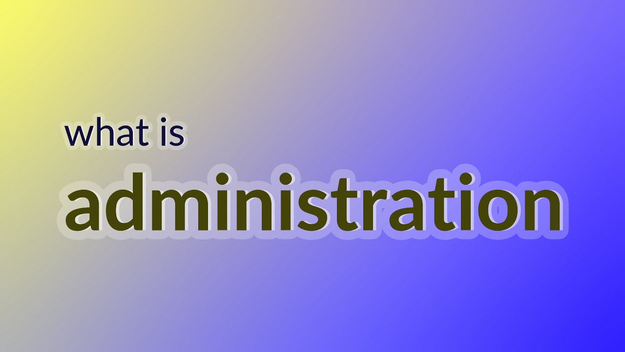 Administration - 112 English Vocabulary Flashcards - YouTube