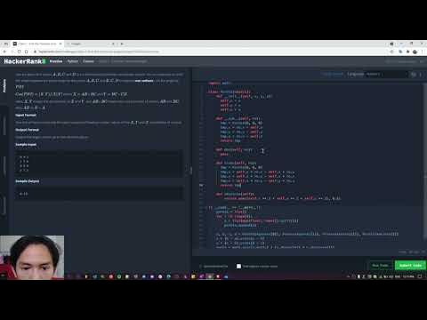 Solving HackerRank python class 2 - Find the Torsional Angle - YouTube