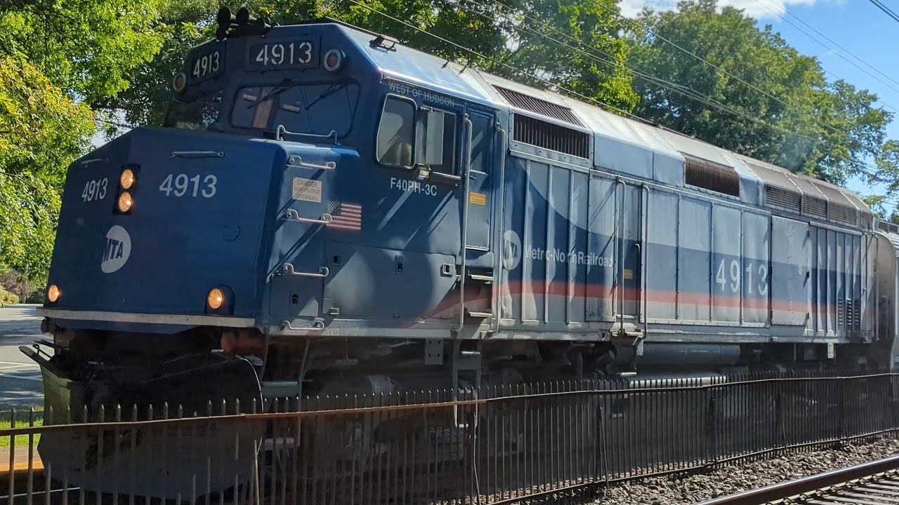 Railfanning NJ Transit & MTA at Short Hills 8-22-24: Metro-North West of Hudson F40PH-3C 4913 ...