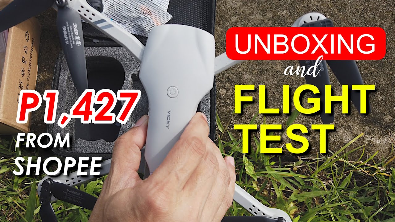 Unboxing Vicky 4D-F10 Drone I Bought from Shopee - YouTube