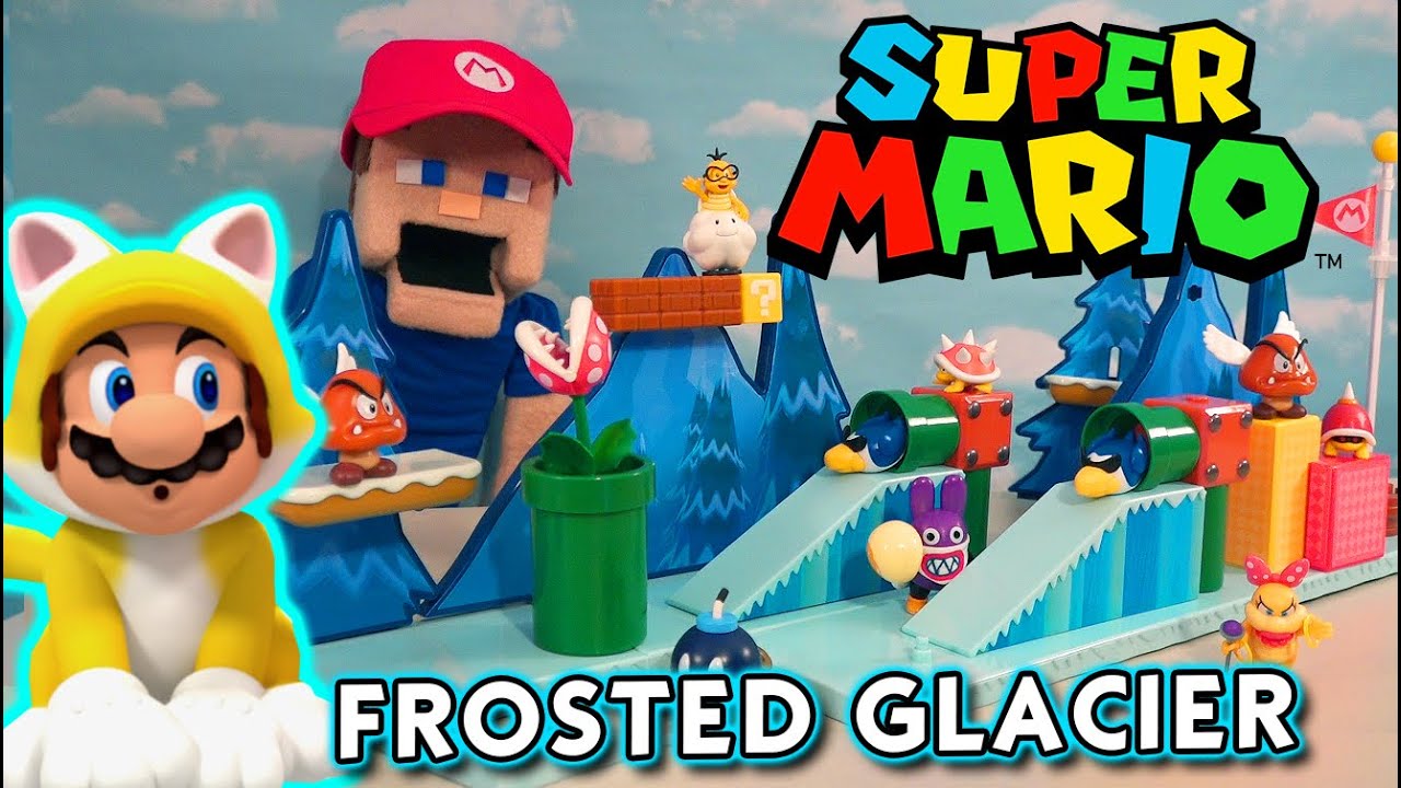 Super Mario Bros – Jakks Deluxe FROSTED GLACIER Level PLAYSET Diorama ...