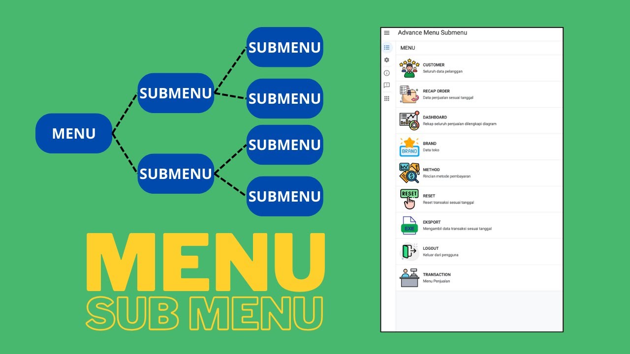 Cara Membuat MENU SUBMENU Terbaru Tahun 2025 di APPSHEET - YouTube