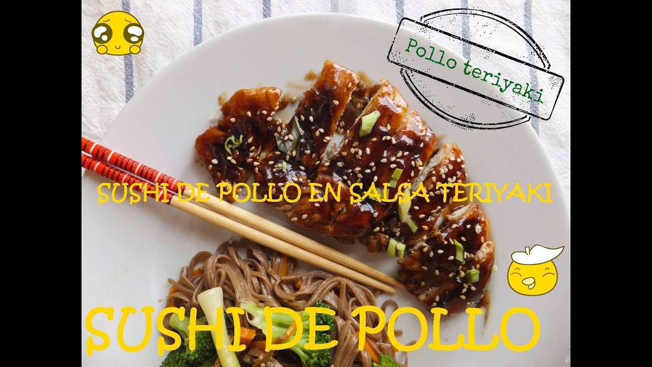 SUSHI de pollo frito bañado en salsa teriyaki delicioso en 3 minutos ...