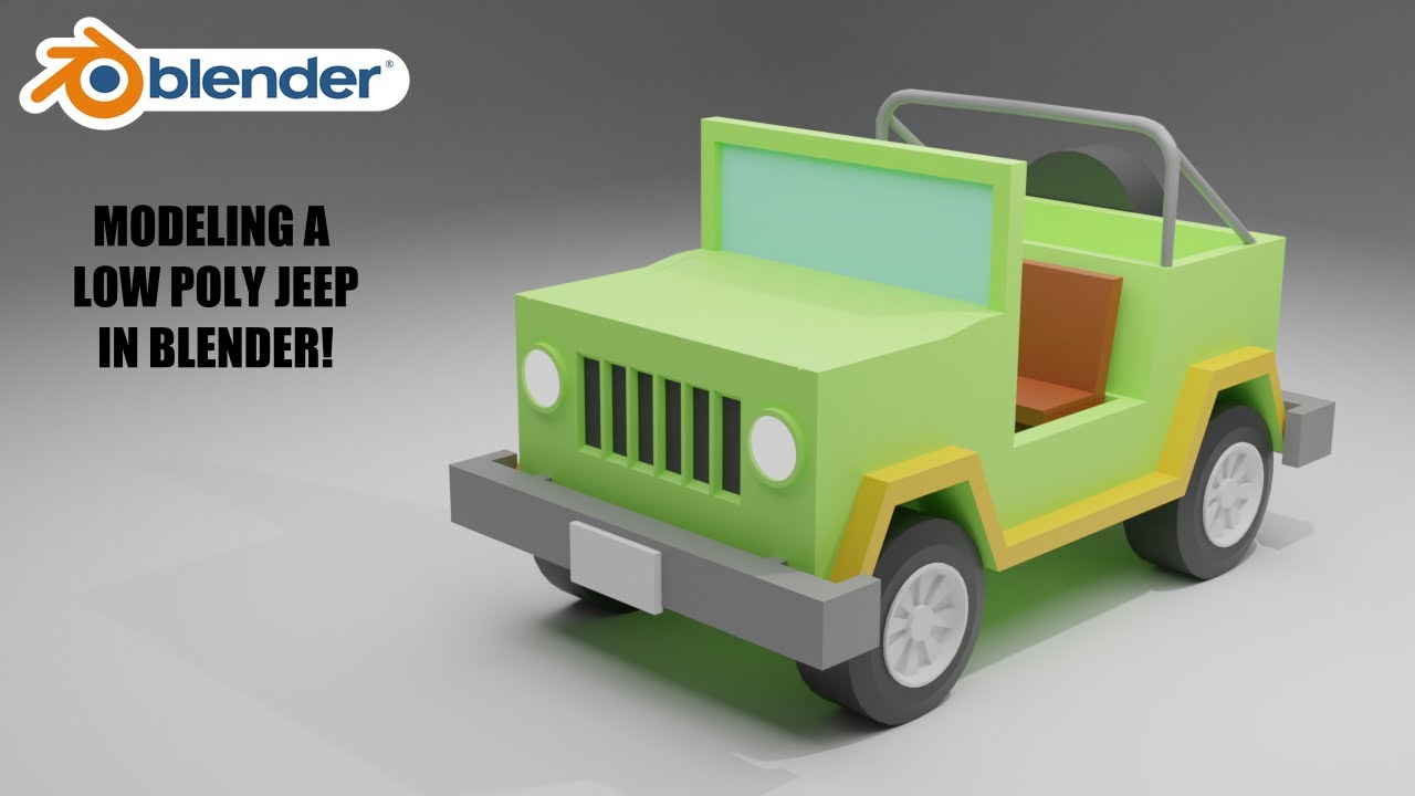 Blender Modeling - Low Poly Jeep - Timelapse - YouTube