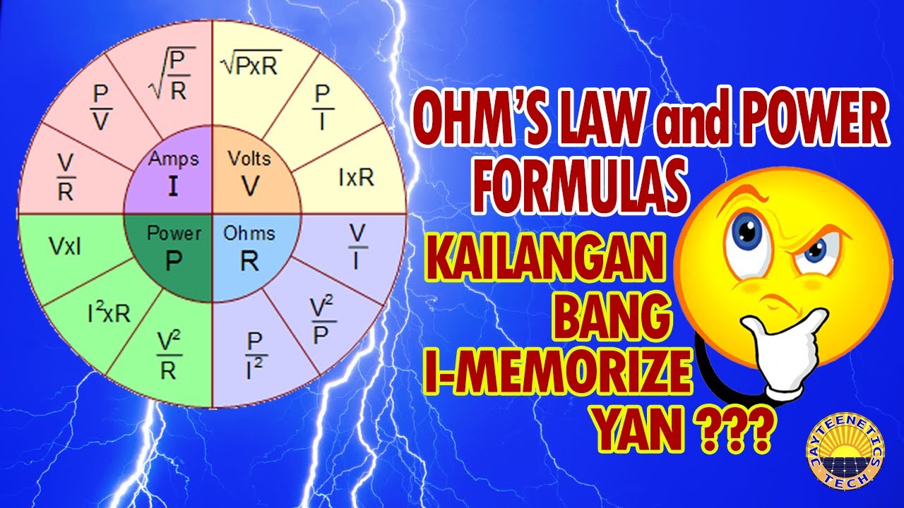 Ohms Law Formulas Deriving Formula Tagalog English YouTube Ohms Law Formulas Deriving Formula Tagalog English YouTube