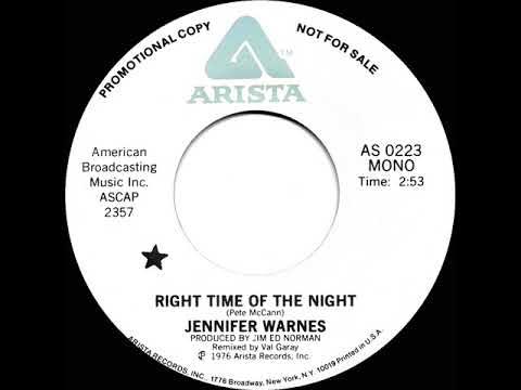 1977 Jennifer Warnes - Right Time Of The Night (mono radio promo 45) - YouTube Music
