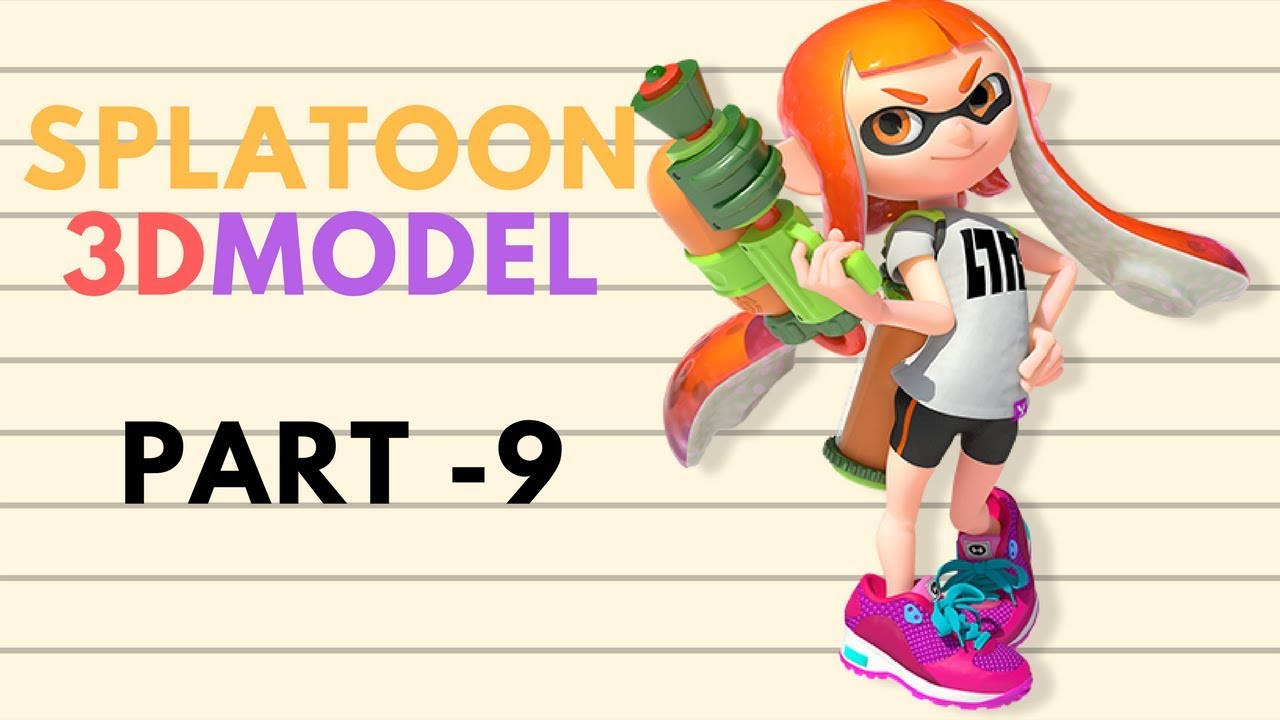 splatoon 3d model part 9 - YouTube