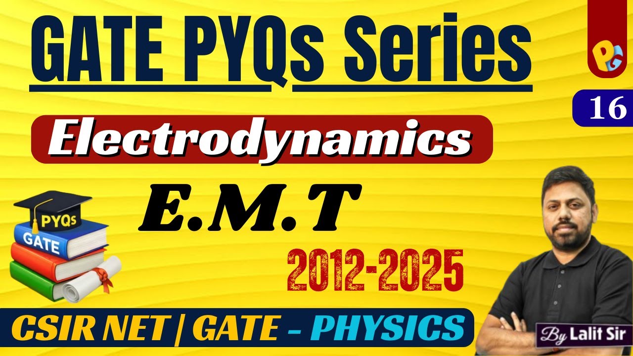 GATE Physics PYQs 2012–2025 | Electrodynamics EMT | GATE Physics - YouTube