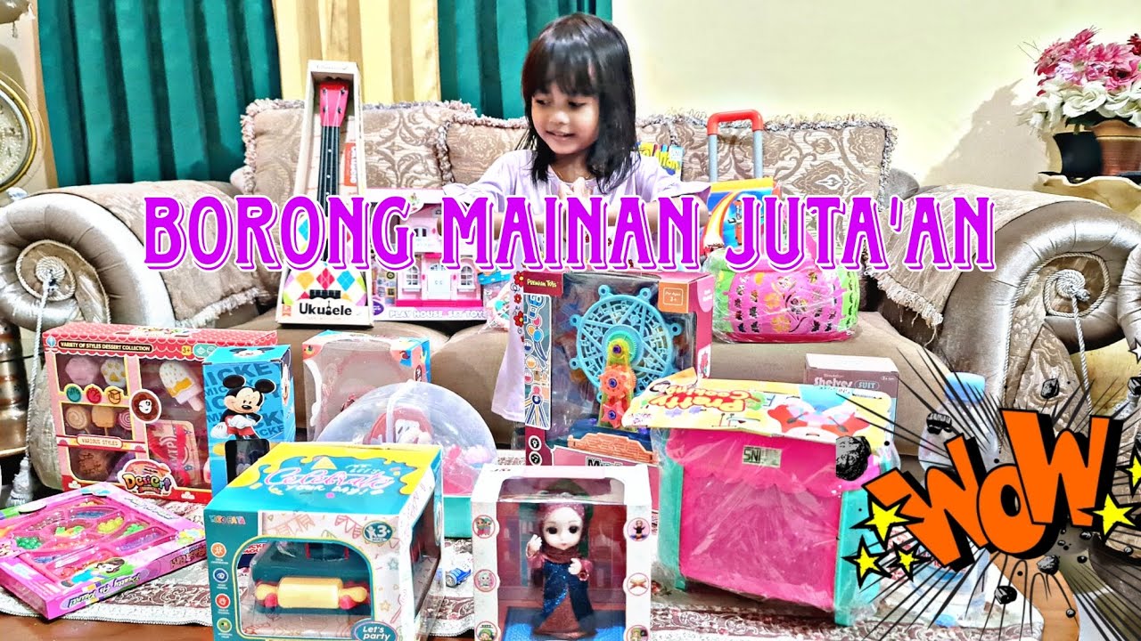 beli banyak mainan buat hannah, langsung di unboxing #unboxing #mainan ...