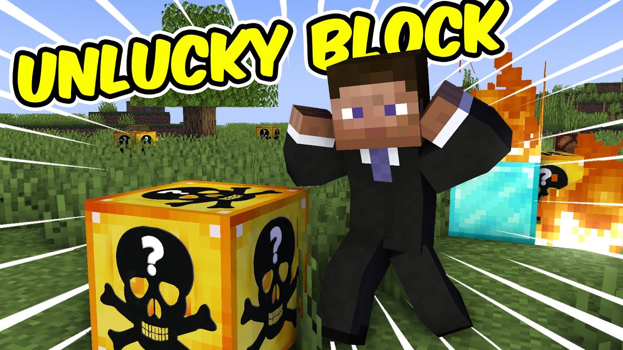 Minecraft Lucky Block men alla är SUPER UNLUCKY! - YouTube