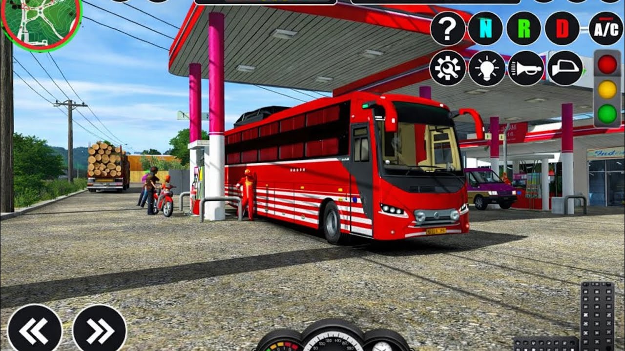 INSANE 4K Bus Driving Experience 😱 | Realistic Fuel Station Stop - YouTube