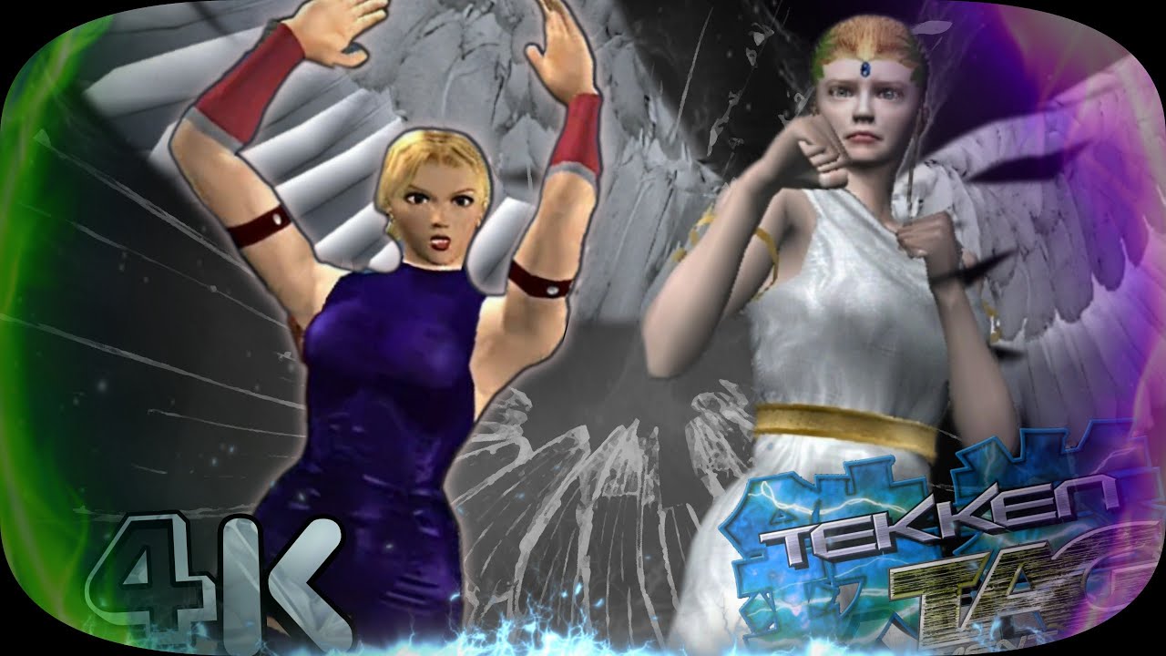 Nina Tekken 2 ( Anna moves ) & Angel ( Unknown moves ) Tekken Tag Remastered Hard UHD 4K 60 FPS ...