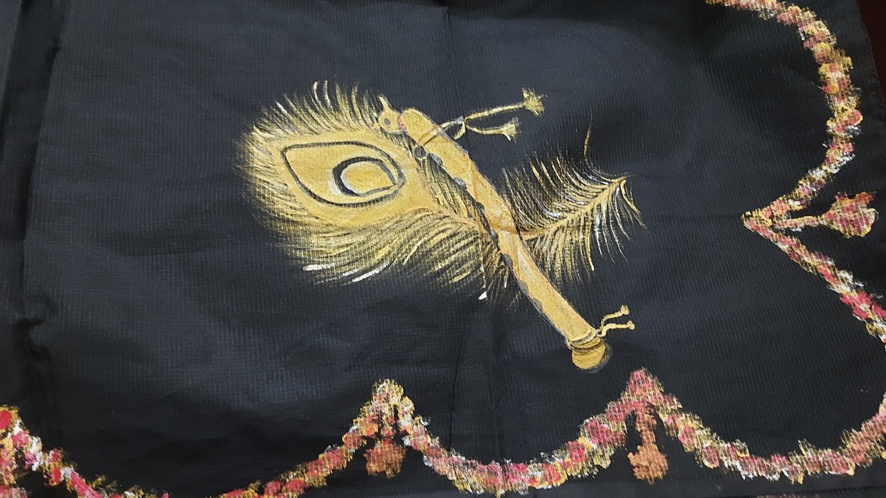 DIY |Peacock Feather Fabric Painting|Saadya Creations..Part 1|Make Art ...