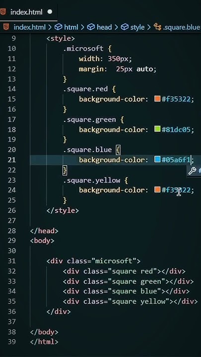 How To Make Microsoft S Logo Using Html Css And Javascript Tech Css