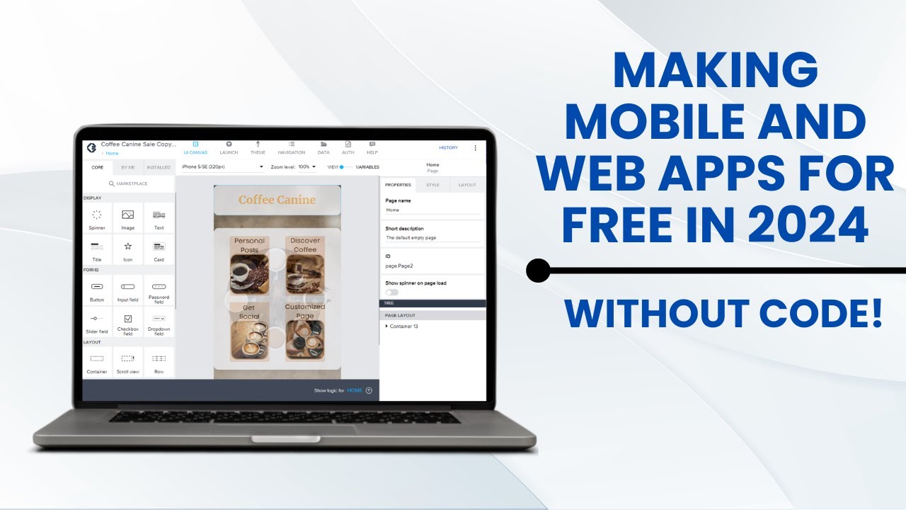 Building Mobile And Web Apps In 2024 For Free - Without Code! - YouTube