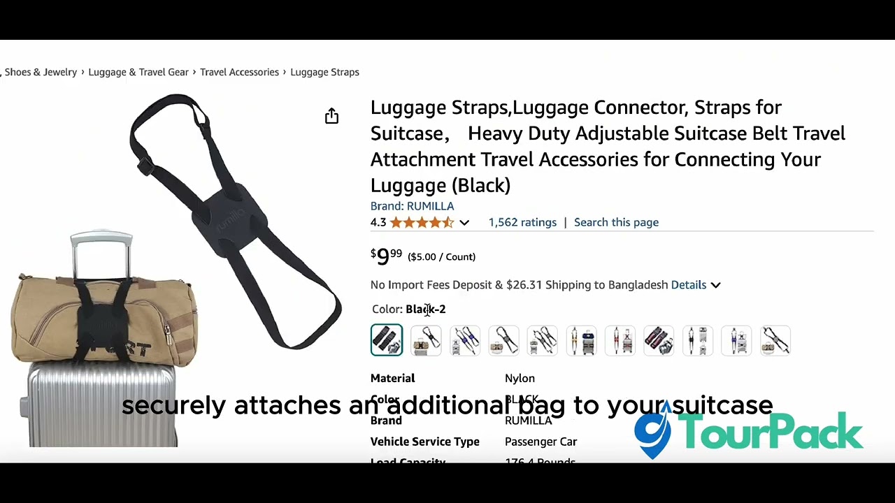 "Must-Have Luggage Straps for Easy Travel | Adjustable Bag Bungee ...