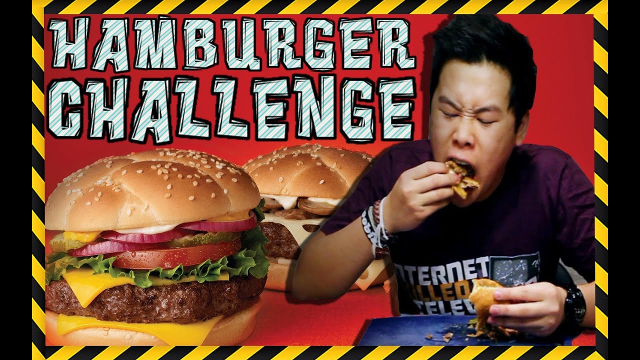 HAMBURGER CHALLENGE! (Using NO HANDS) - YouTube