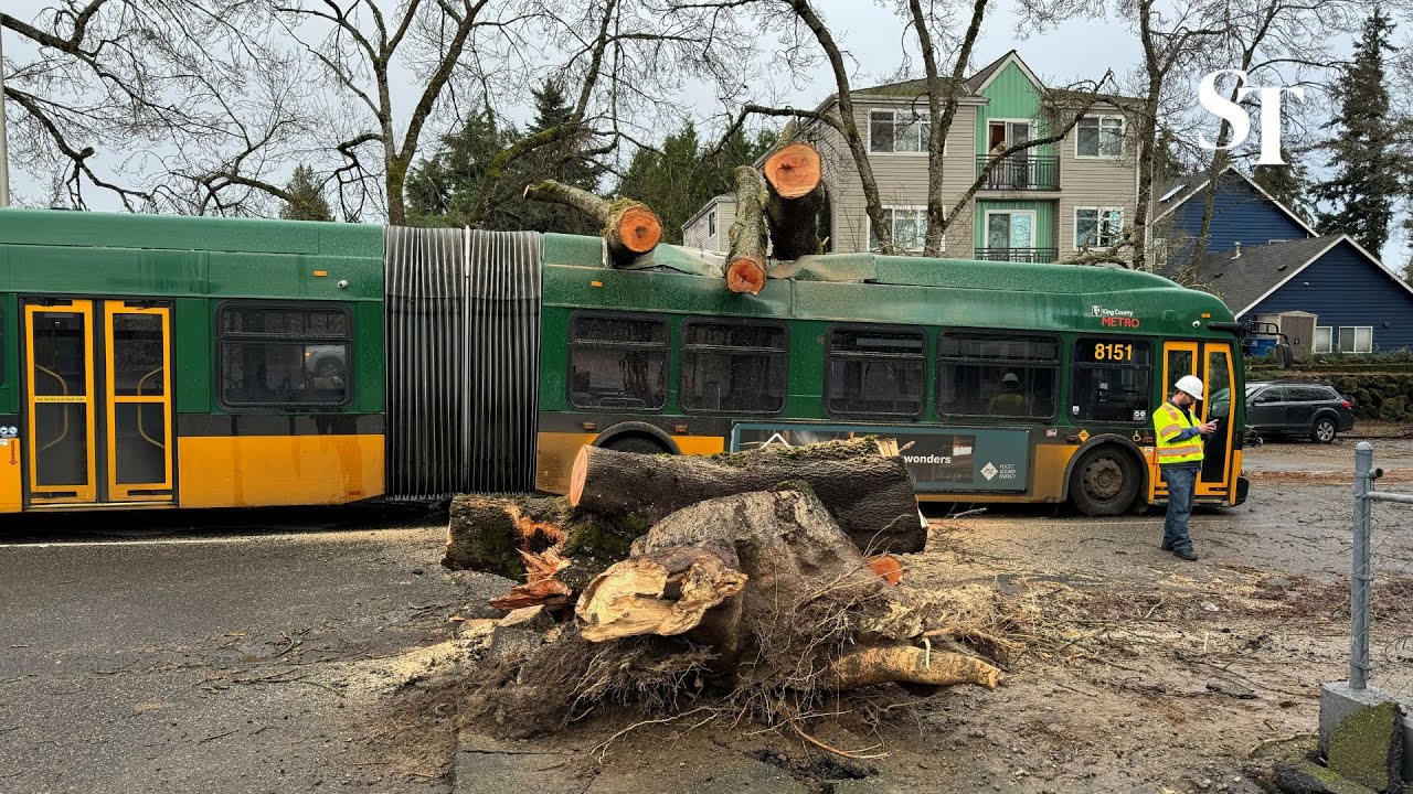Deadly 'bomb cyclone' clobbers Washington state - YouTube