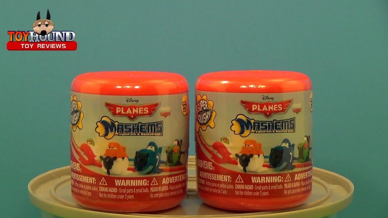 DISNEY PLANES MASH'EMS Mystery Capsules Toy Opening by ToyHound - YouTube