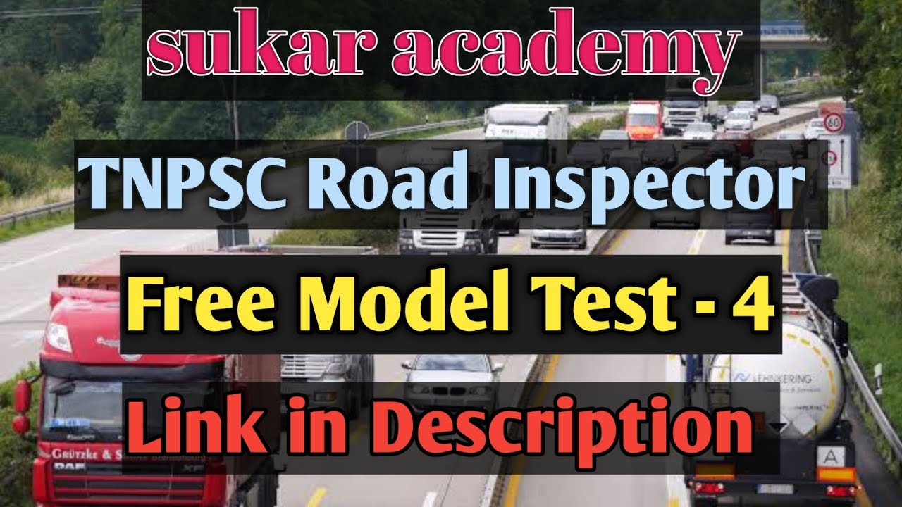 TNPSC ROAD INSPECTOR FREE TEST 4 || Road Engineering || TNPSC Road ...