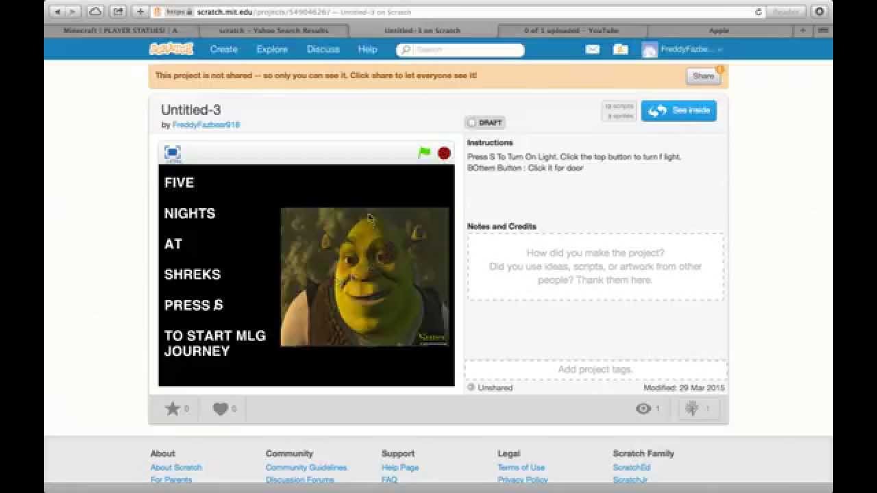Beta Test oF My Scratch Shrek Game! - YouTube