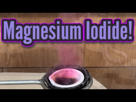 Synthesizing Magnesium Iodide in RamZland!⚗️ Mg+I2→ MgI2 #STEM # ...
