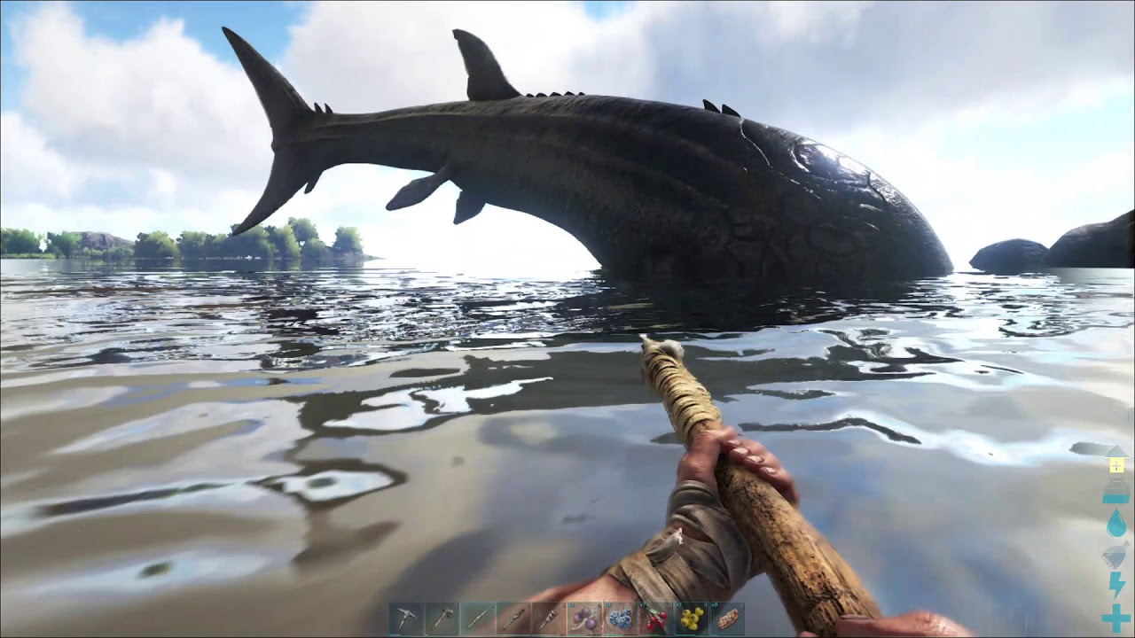ARK Survival Evolved. Weird whale encounter on Ragnarok lol - YouTube