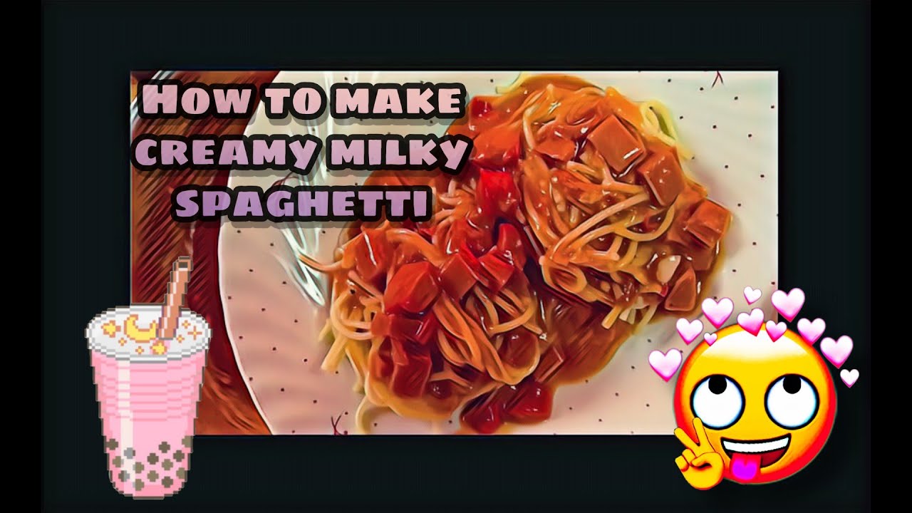 How to make creamy milky spaghetti - YouTube